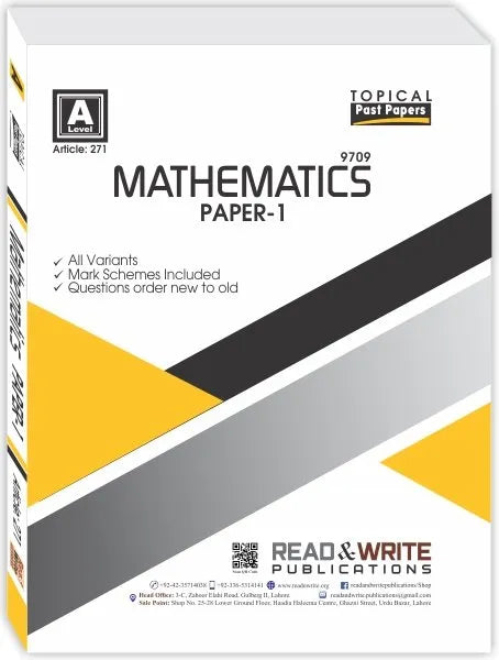 Mathematics A Level Paper 1 Topical Past Paper [IP] – KATIB - Paper and ...