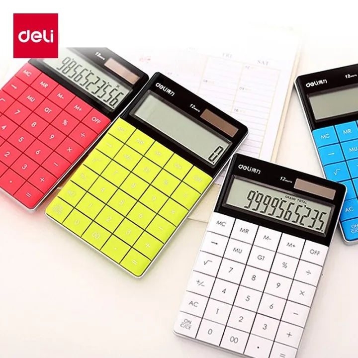 Deli Touch Series Acrylic Keys 12-Digits Desktop Calculator [IP] – KATIB - Paper and Stationery ...