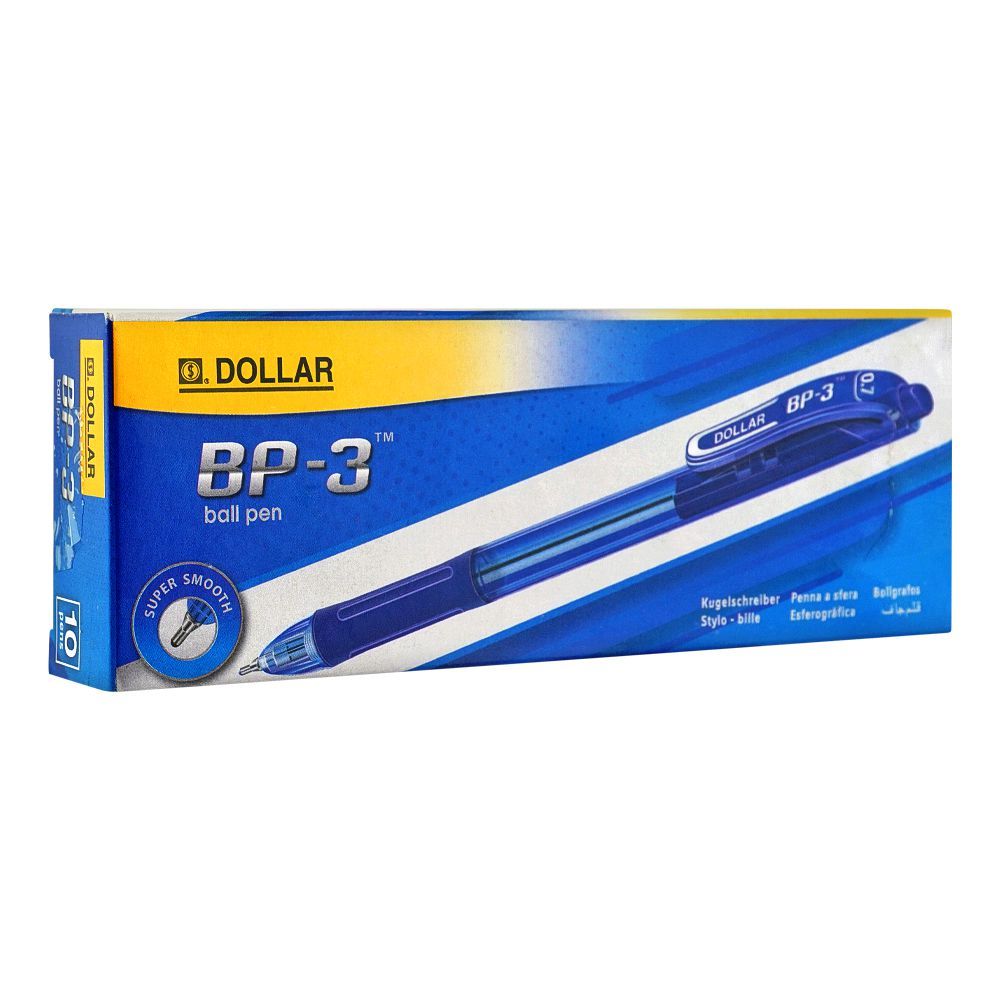 Dollar BP-3 Ball Pen Blue [IS][1Box] – KATIB - Paper and Stationery at ...