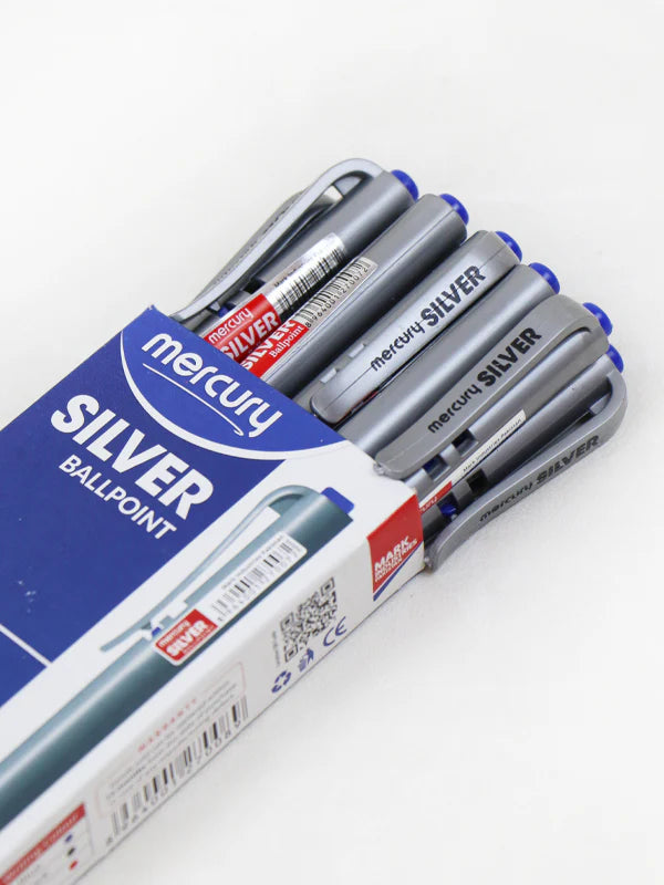 BALL PEN MERCURY SILVER BLUE [IS][1PC] – KATIB - Paper and Stationery ...