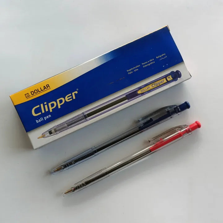 Dollar Clipper Ball Pen Red [IS][1Box] – KATIB - Paper and Stationery ...