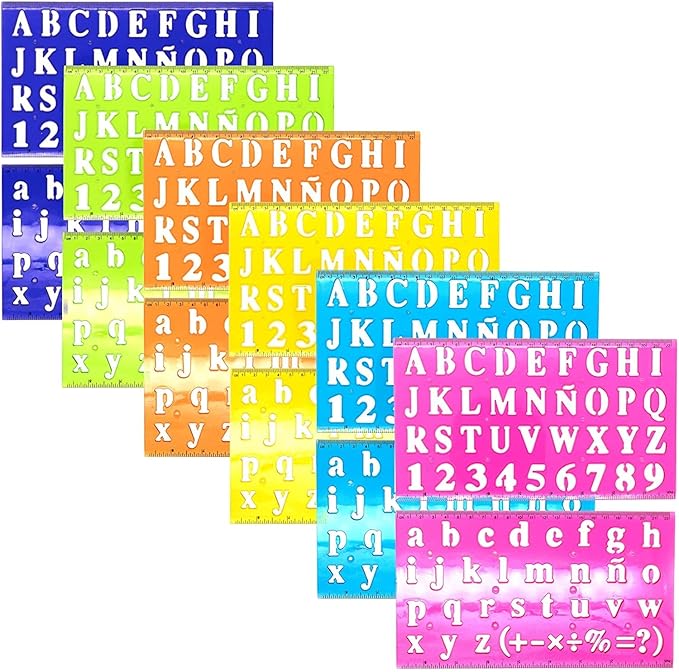 Lettering Stencil Ruler Sets pack of 2 [PD] – KATIB - Paper and ...