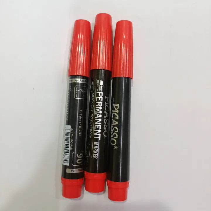 Picasso Permanent marker Red [1Box][IS] – KATIB - Paper and Stationery ...