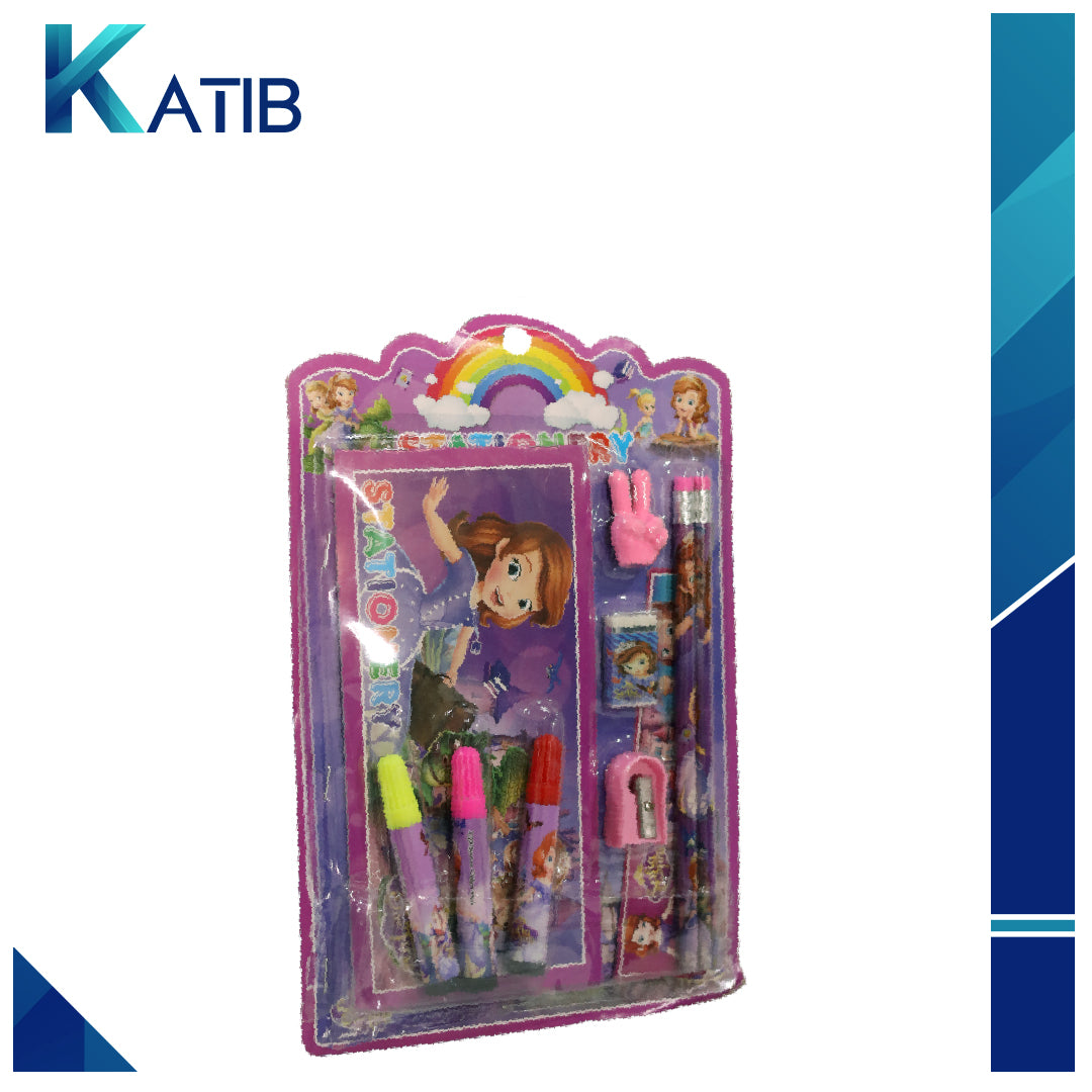 Sofia Princess Stationary Set with 3 Markers [PD][1Pc] – KATIB - Paper ...