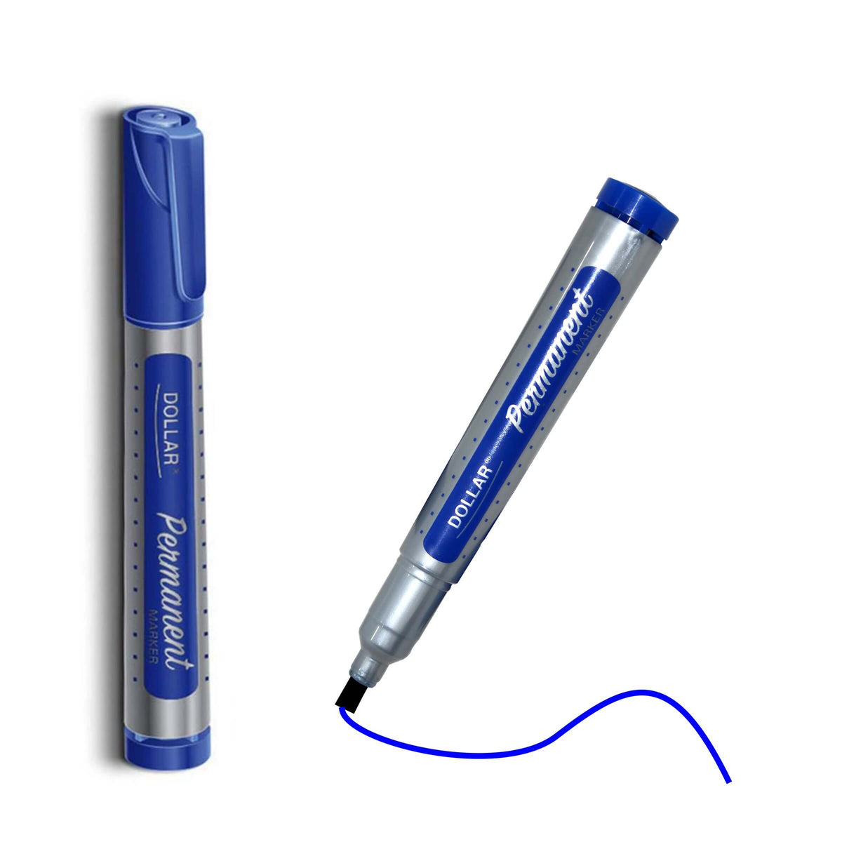 Dollar Cut Tip Permanent Marker 5mm Blue [MS][1Box] – KATIB - Paper and ...