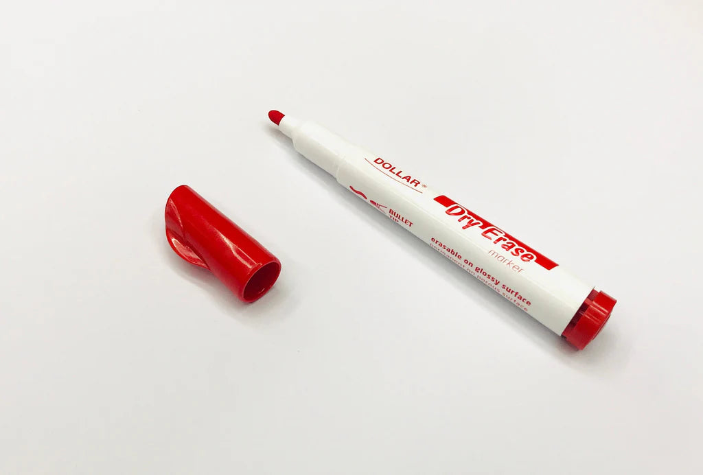 Dollar Round Tip Dry Erase Board Marker 2mm RED [IS], Get FREE delivery ...