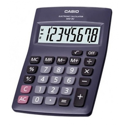 Casio MW-8V 8-Digits Mini Desktop Calculator [IP][1Pc],Get FREE ...