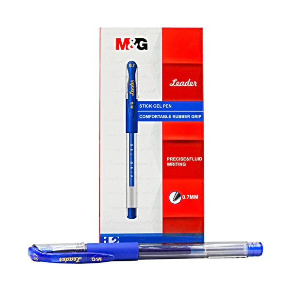 M&G 10772 Leader Gel-Pen 0.7mm Blue [PD][1BOX] : Get FREE delivery and ...
