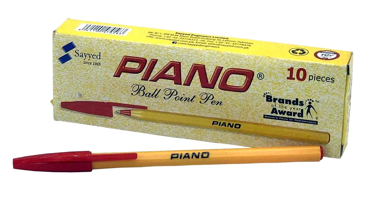 Piano Yellow Best Ball Pen RED [IS][1Pc] – KATIB - Paper and Stationery ...