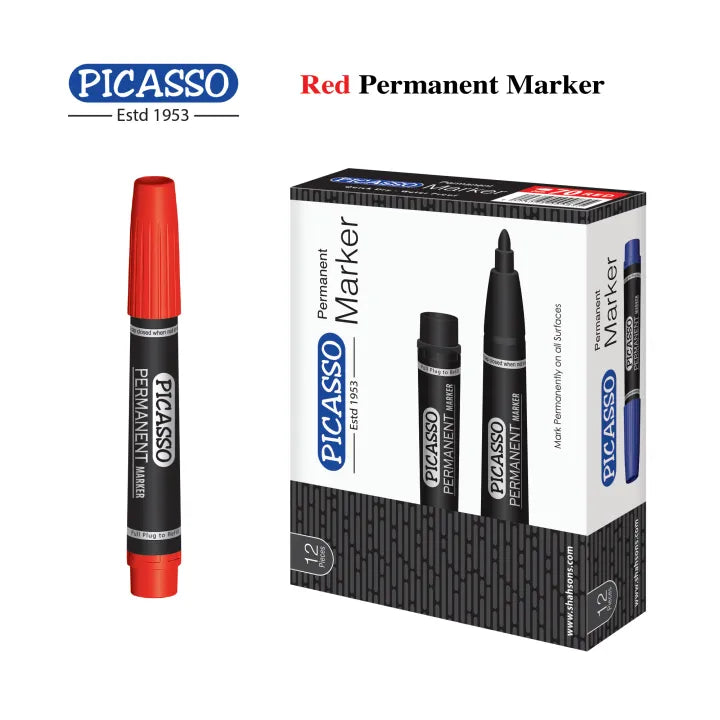 Picasso Permanent marker Red [1PC] [IS] – KATIB - Paper and Stationery ...