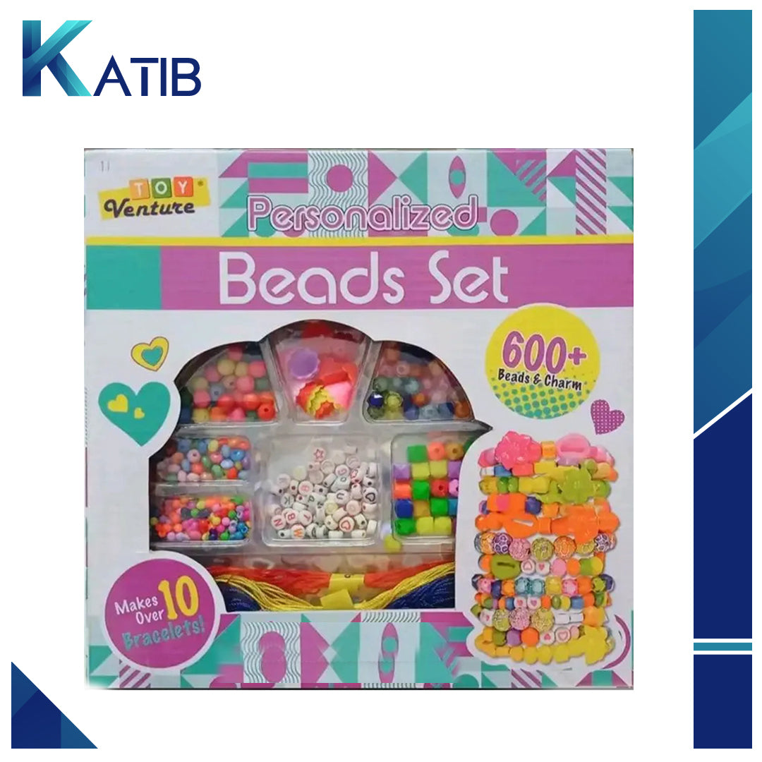 Personalized Beads Set For Kids 600+ Beads[1Pc][PD] – KATIB - Paper and ...
