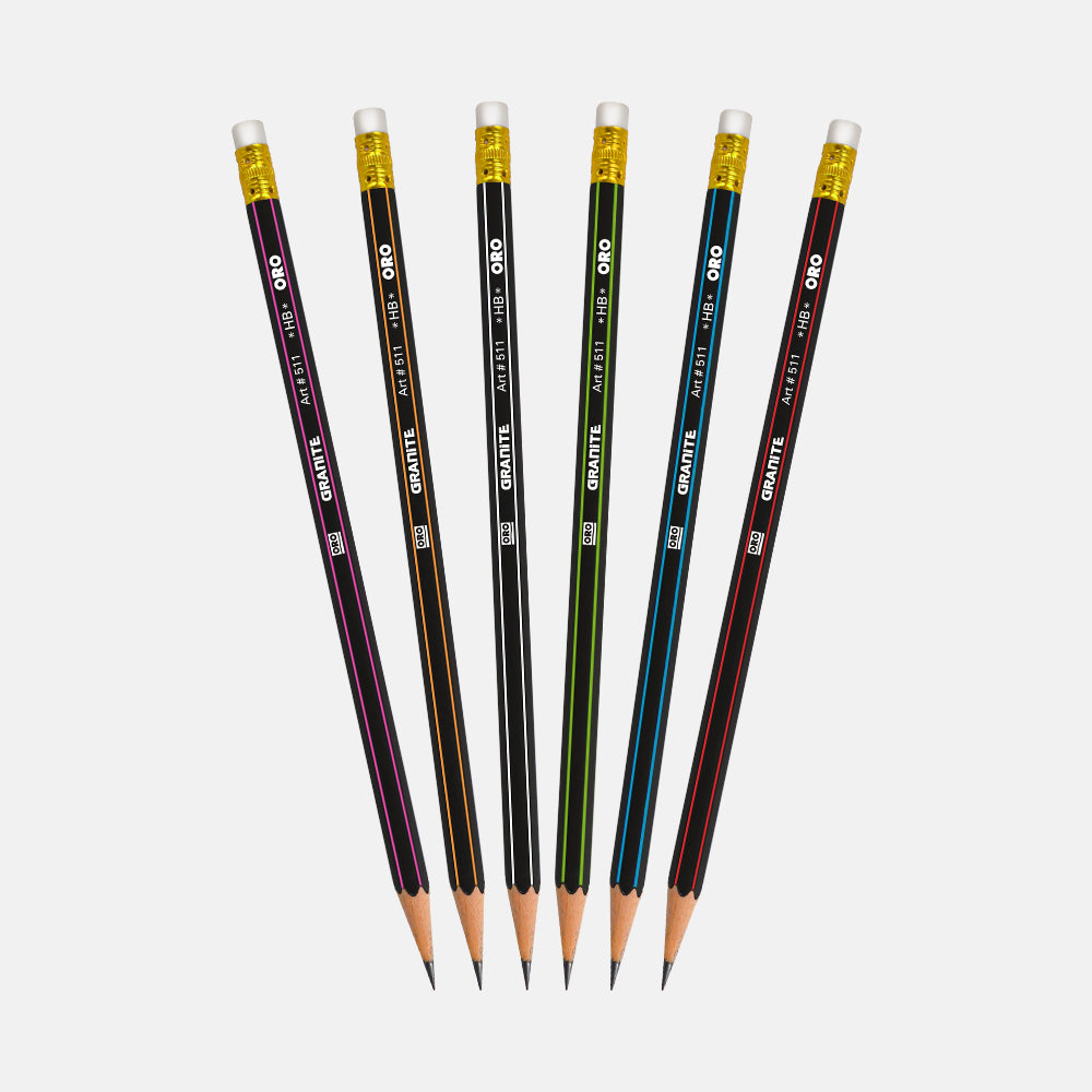 ORO Granite Pencil with Rubber [PD][1Pack] – KATIB - Paper and ...