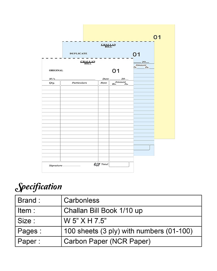 Salfar HB Duplicate Bill Book 1/6 [IP][1Pc] : Get FREE delivery and ...