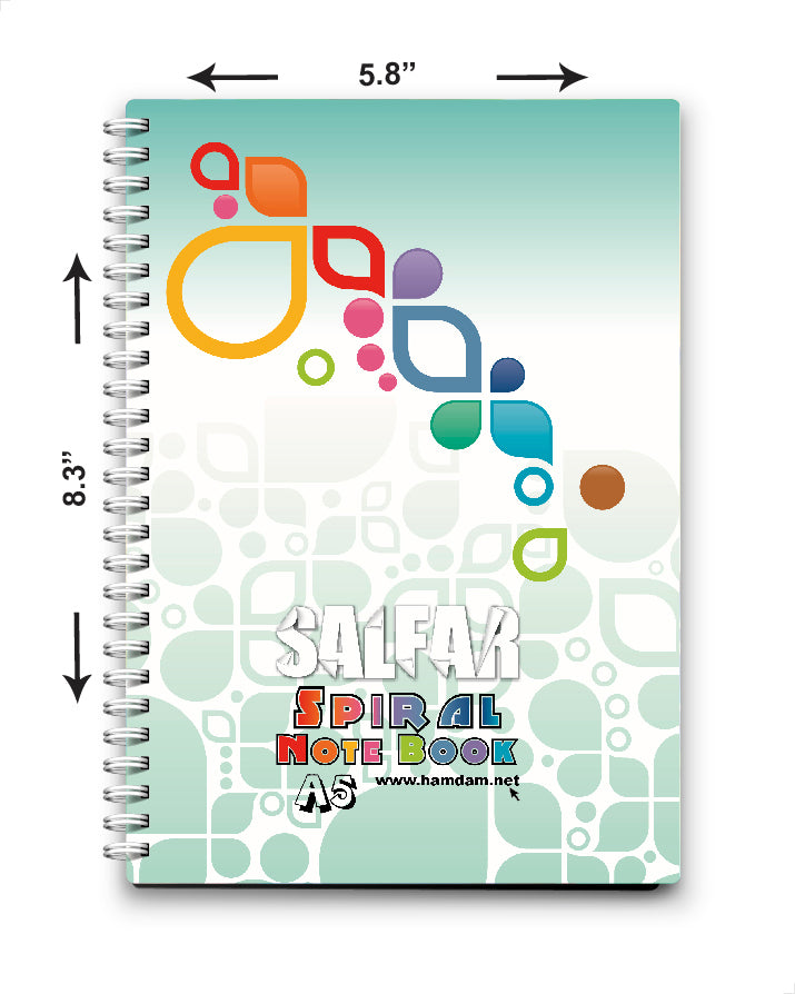 Salfar Spiral Notebook A5 100 Pages [IS][1Pc] – KATIB - Paper and ...
